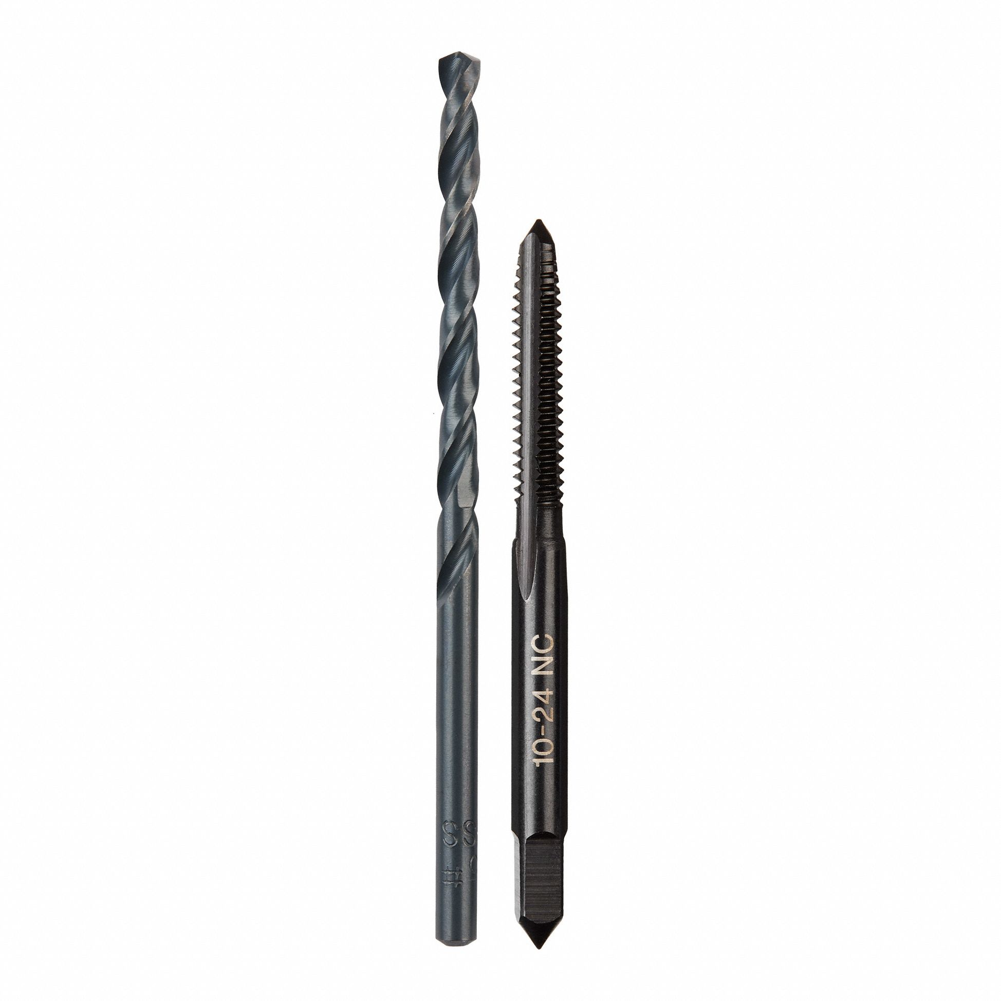 MILWAUKEE, 2 Pieces, Carbon Steel Tap, Plug Tap and Drill Bit - 820RU9 ...