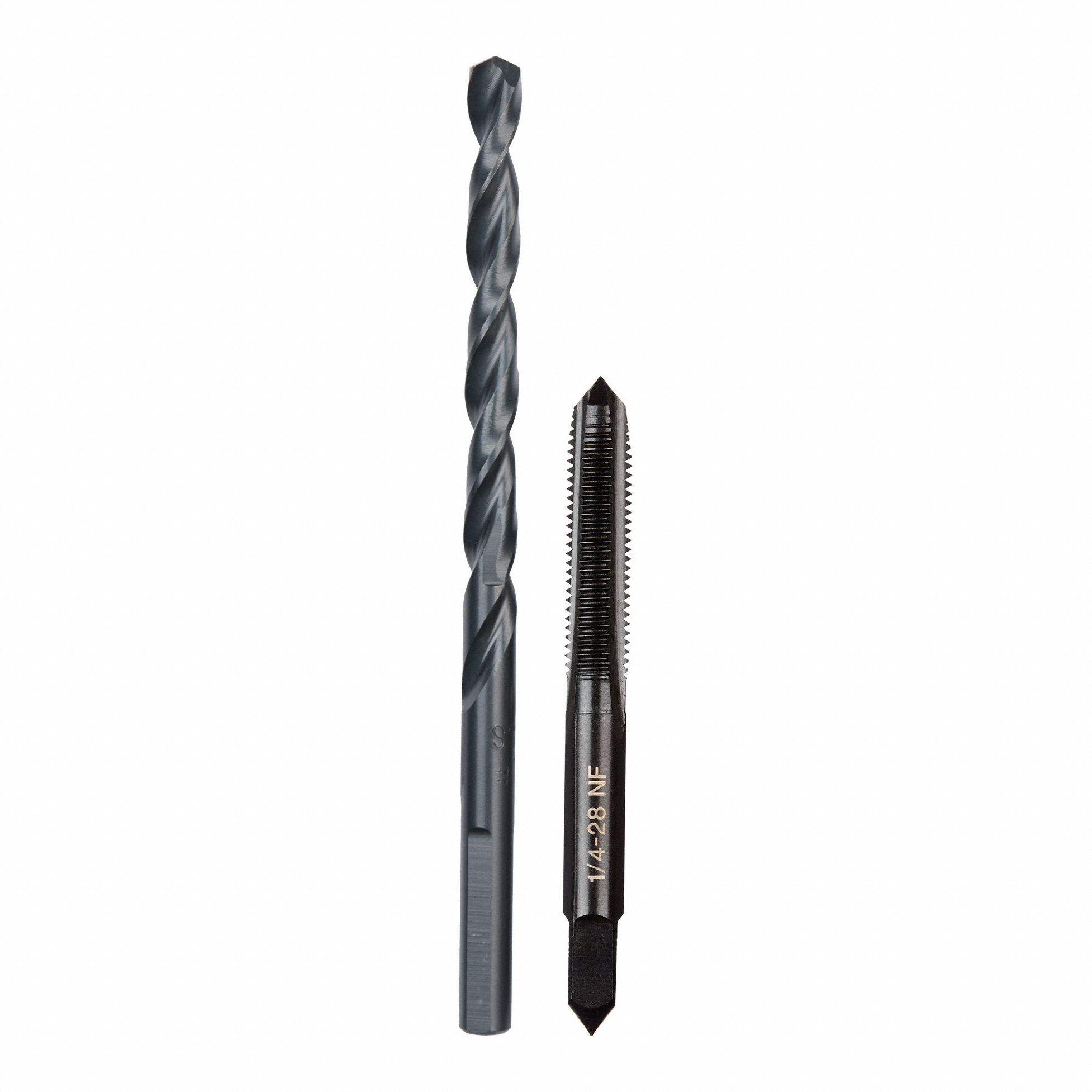 MILWAUKEE, 2 Pieces, Carbon Steel Tap, Plug Tap and Drill Bit - 820RV4 ...