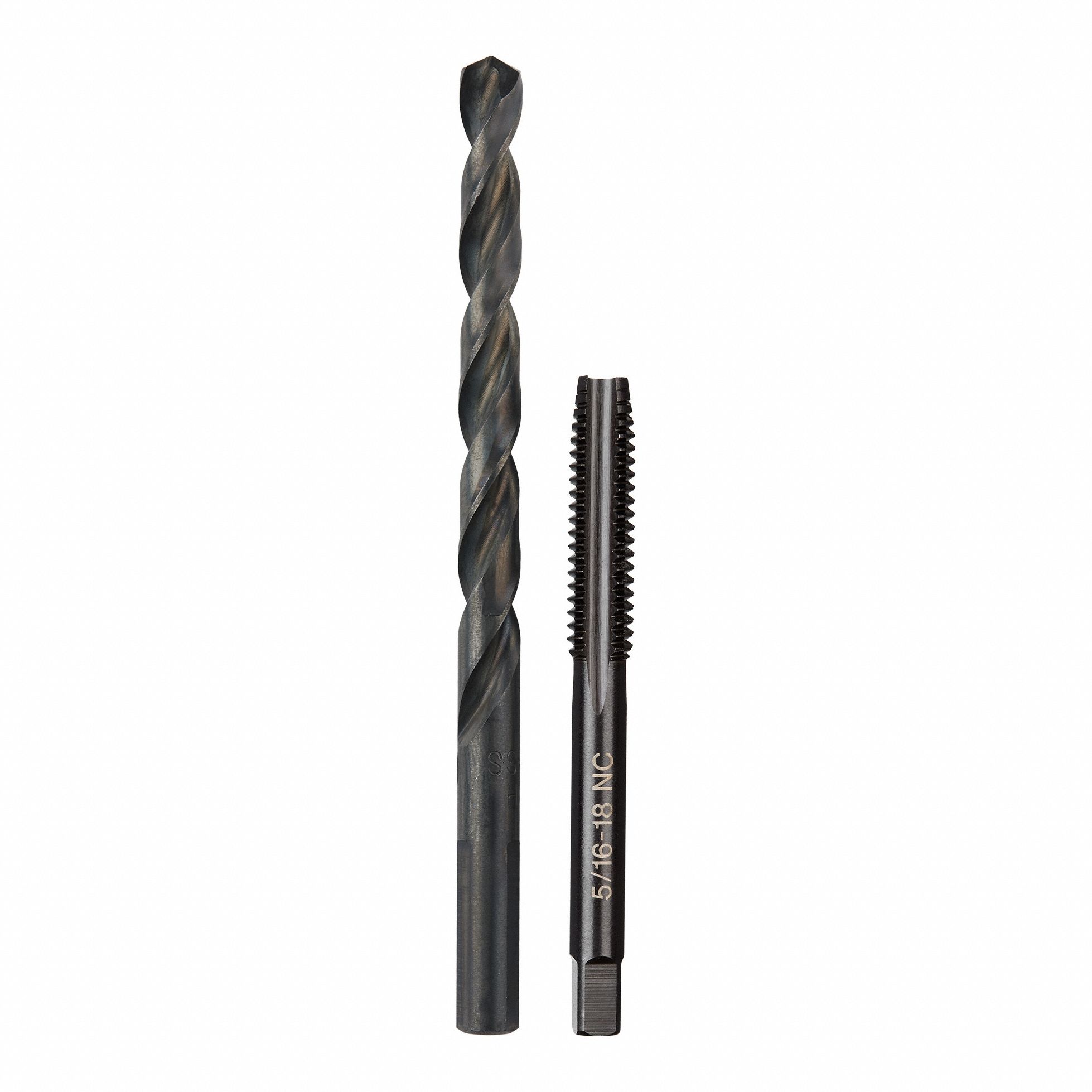 MILWAUKEE, 2 Pieces, Carbon Steel Tap, Plug Tap and Drill Bit - 820RV5 ...