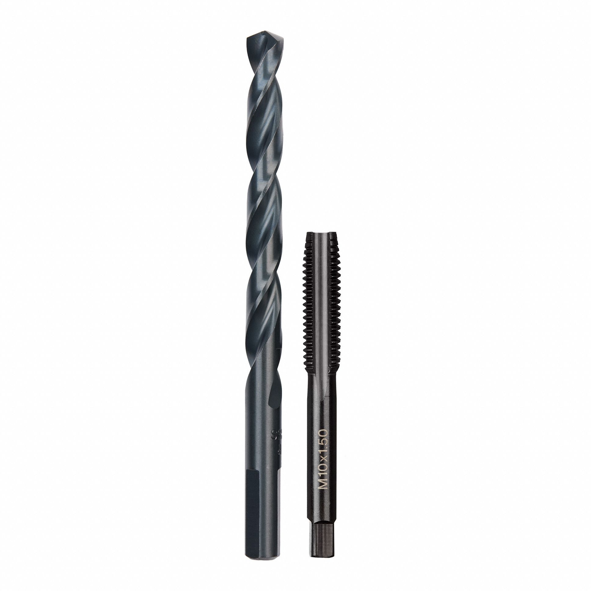 MILWAUKEE, 2 Pieces, Carbon Steel Tap, Plug Tap and Drill Bit - 820RV8 ...