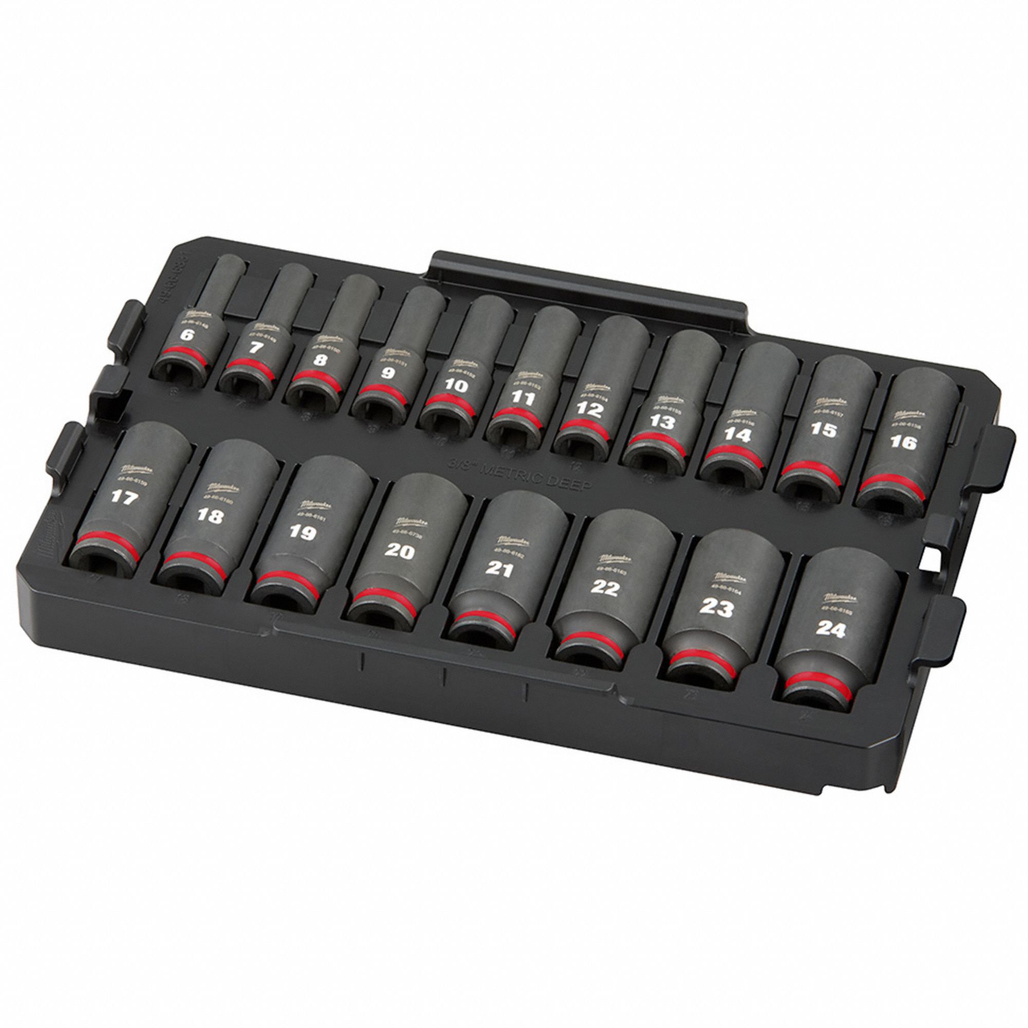 MILWAUKEE, 3/8 in Drive, 19 Piece, Socket Set - 798KY2|49-66-6816 ...