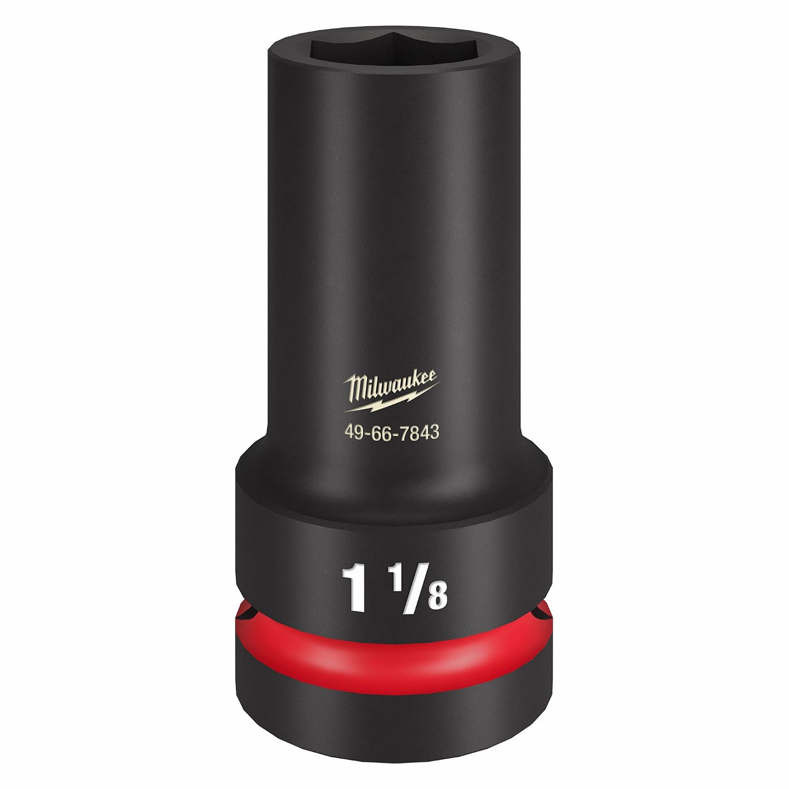 MILWAUKEE, 1 in Drive Size, 1 1/8 in Socket Size, Impact Socket ...