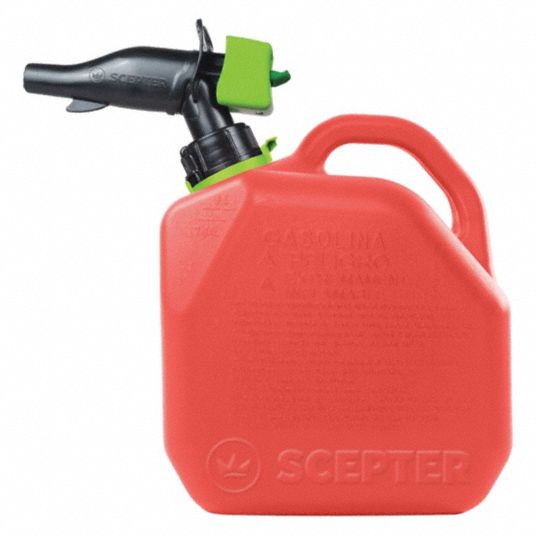 SCEPTER, 2 gal Capacity, Self, Gas Can - 490N35|FR1G201 - Grainger
