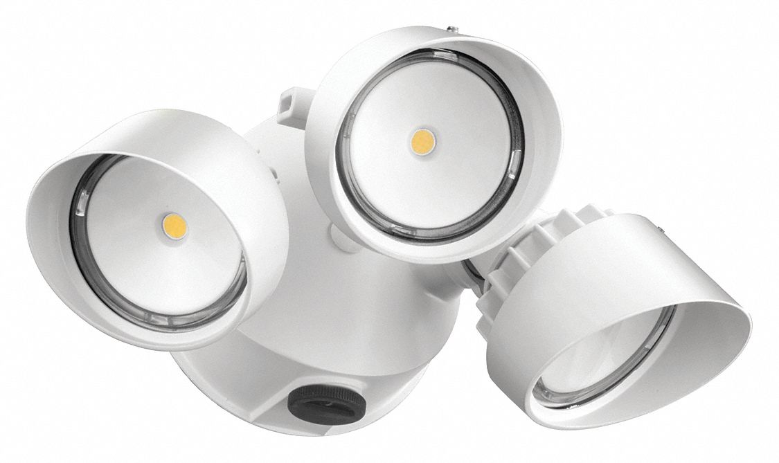 LED, 3 Lightheads, Adjustable Beam Security Light - 490P86|OLF 3RH 40K ...