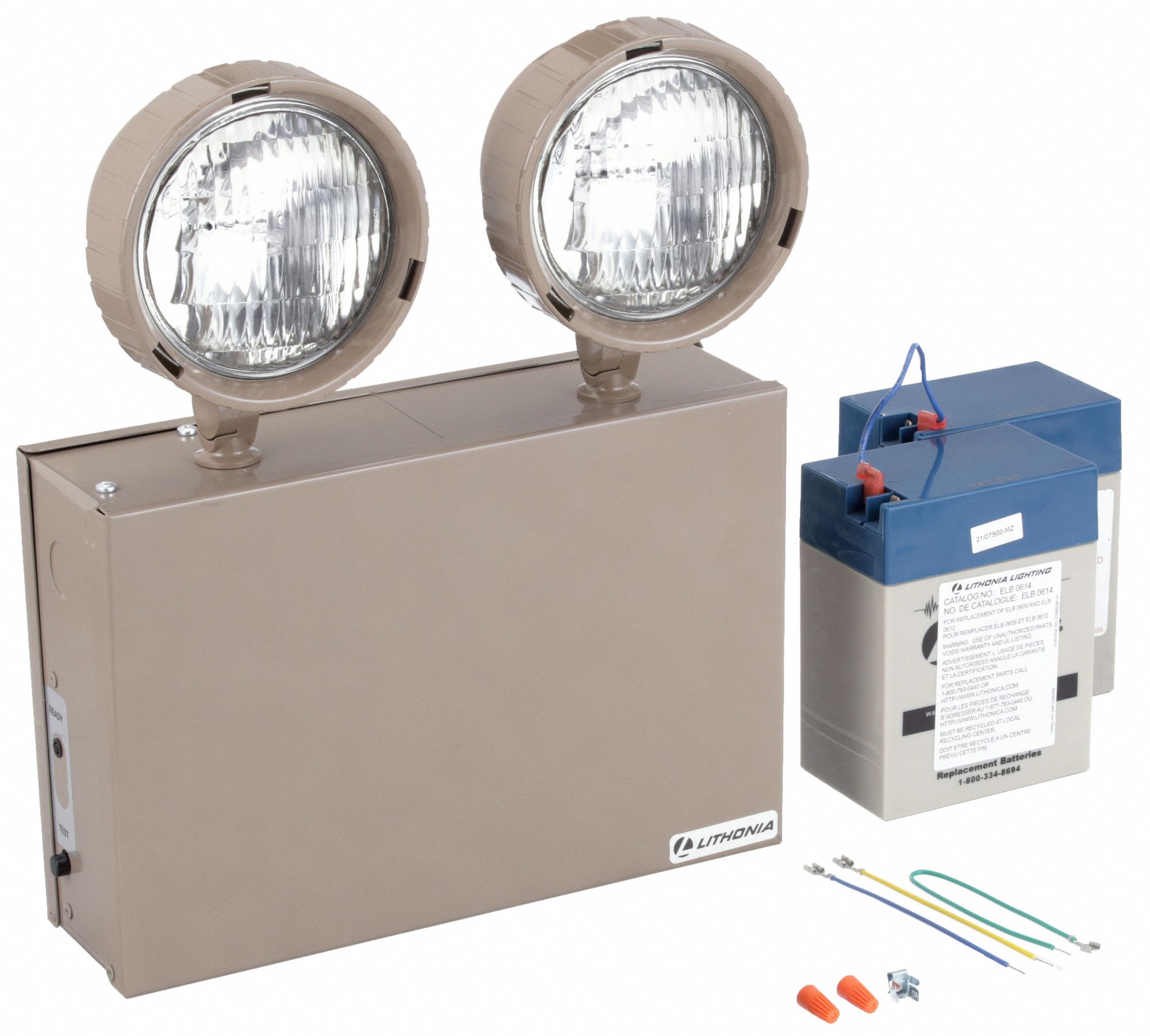 LITHONIA LIGHTING Emergency Light: Halogen, Indoor, 50 W Lamp Watt, 120 ...