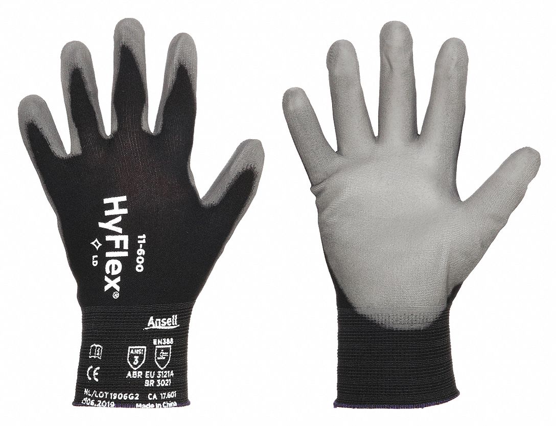 HYFLEX, ( 6 ), Smooth, Coated Gloves - 490T45|11-600VP - Grainger