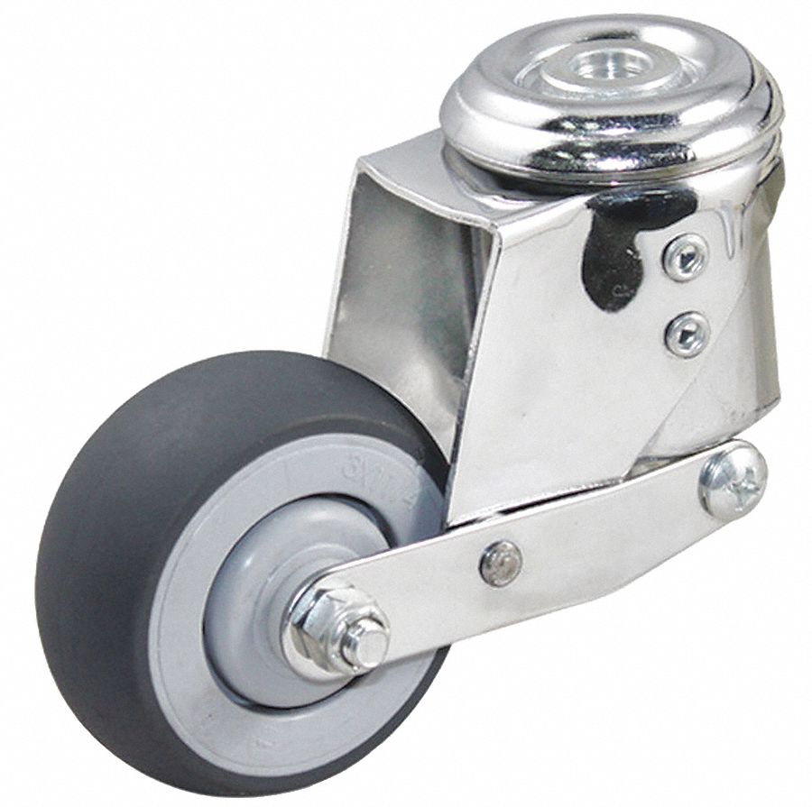 Bolt Hole Caster, 4 in Wheel Dia., 190 lb Load Rating - Grainger
