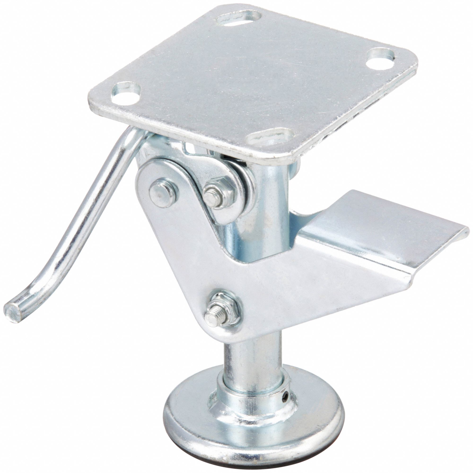 For 4 in Wheel Dia, 4 7/8 in Floor Lock Retracted Ht, Floor Lock ...