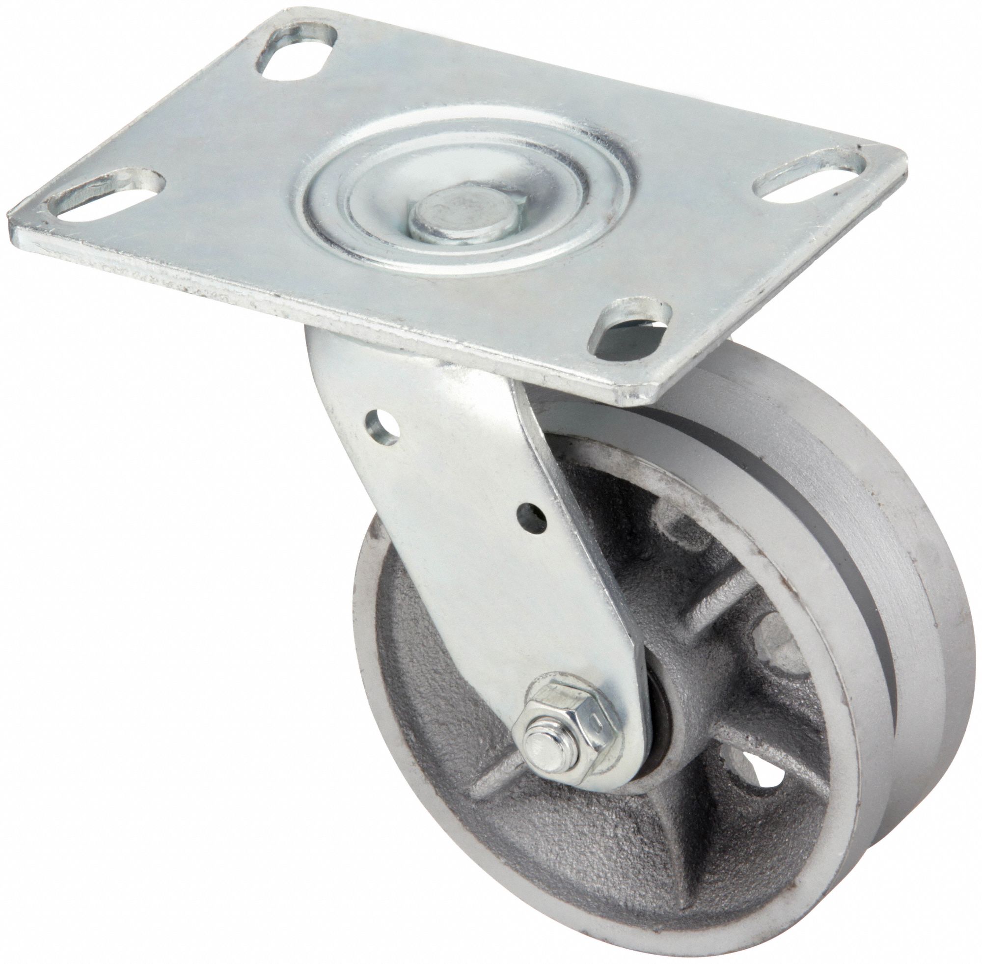 Rigid, No Brake, Plate Caster - 490V72|P21R-PB050R-15 - Grainger