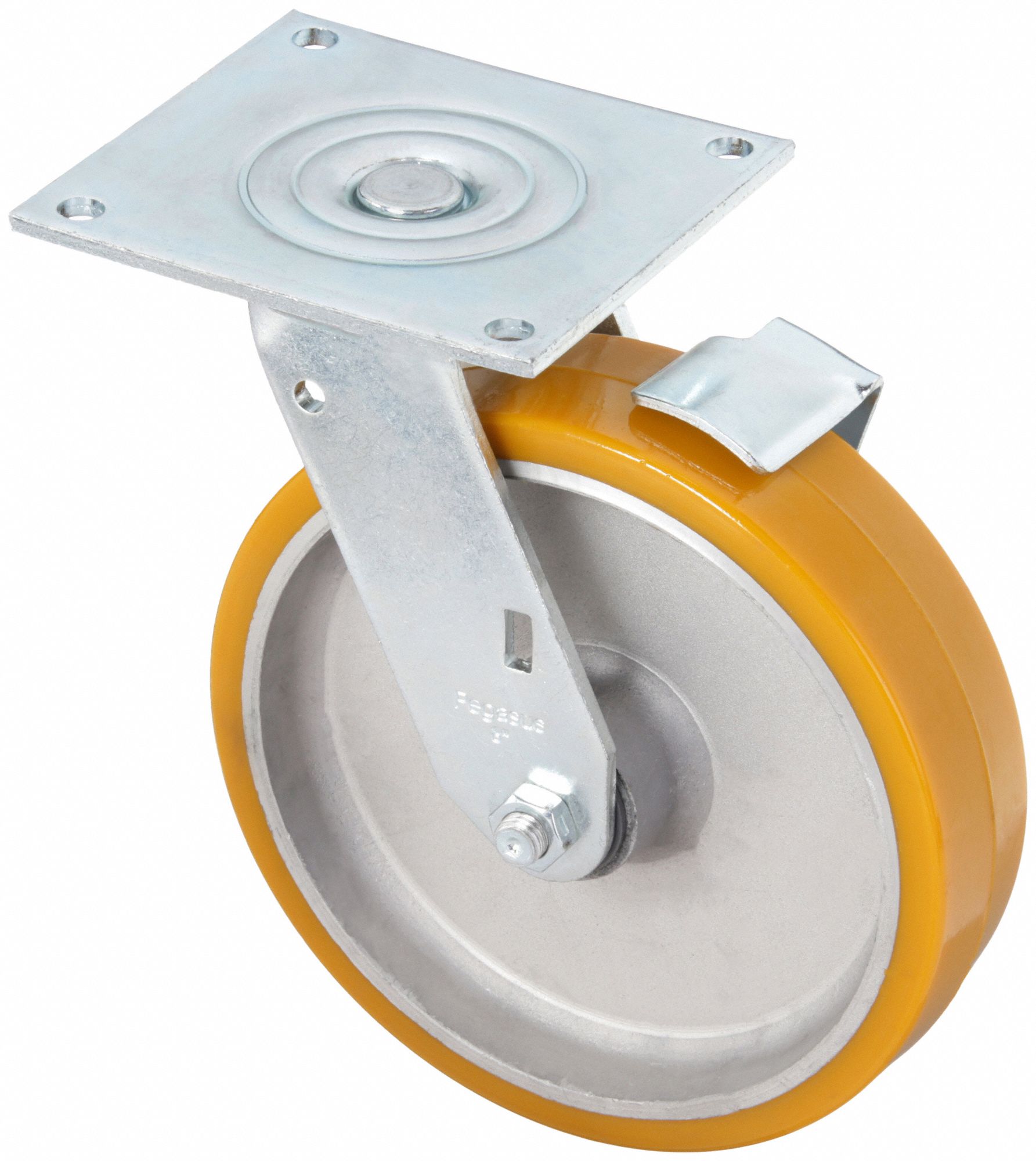 Swivel, Side Brake, Plate Caster - 490W05|P21S-UA080R-15-WB - Grainger