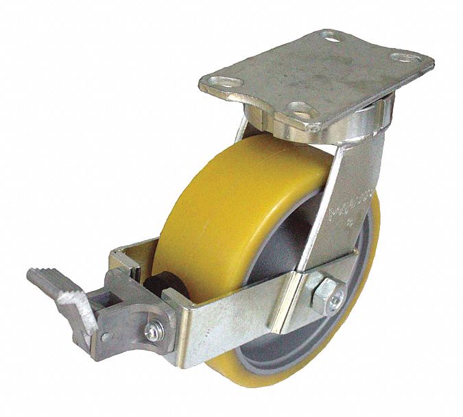 APPROVED VENDOR Rueda c/Placa s/Eje Pivote,3"An,2000lb. - Ruedas con ...