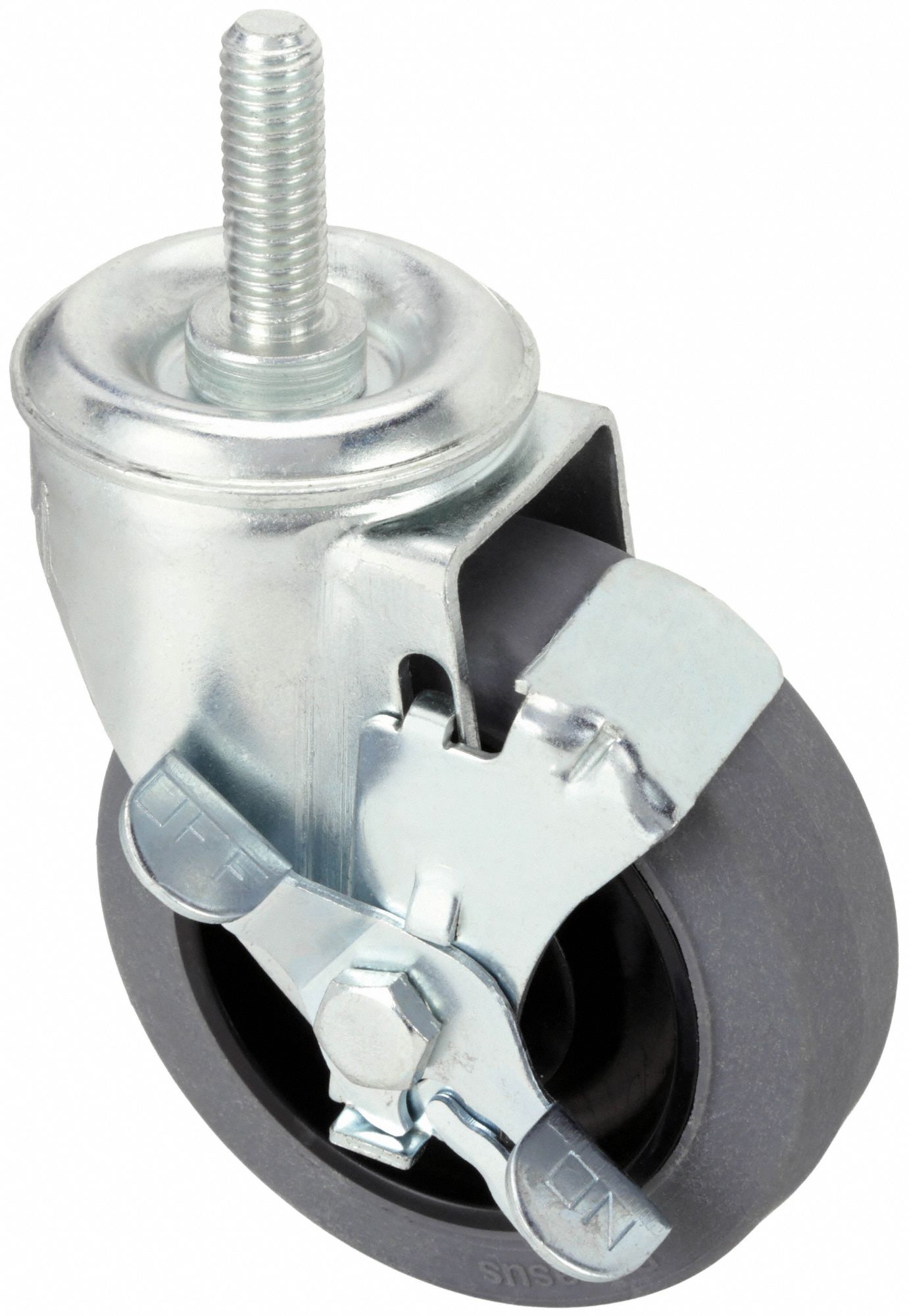 Inch, Swivel, Stem Caster - 490W37|P12S-PRP040B-ST1-WB-EL - Grainger