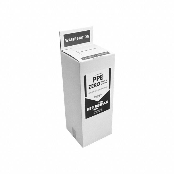 RETURNPAK, 34 in Overall Lg, 13 in Overall Wd, PPE Waste Station ...