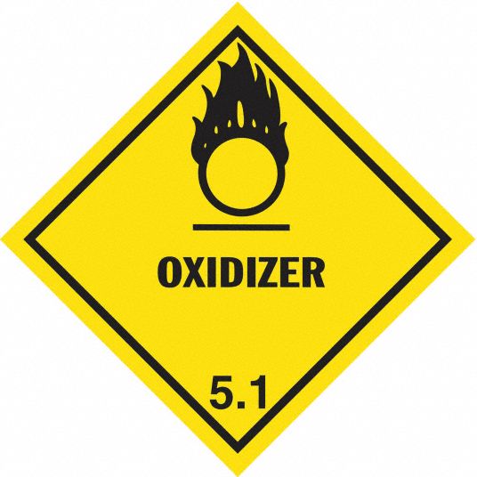 J.J. KELLER, Oxidizer, 4 in x 4 in, DOT Container Label - 491G51|465 ...