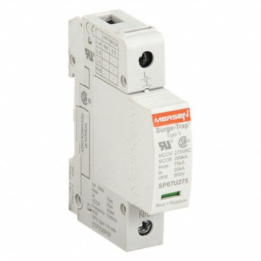 MERSEN, Single Phase, 230V AC, Surge Protection Device - 491G61 ...