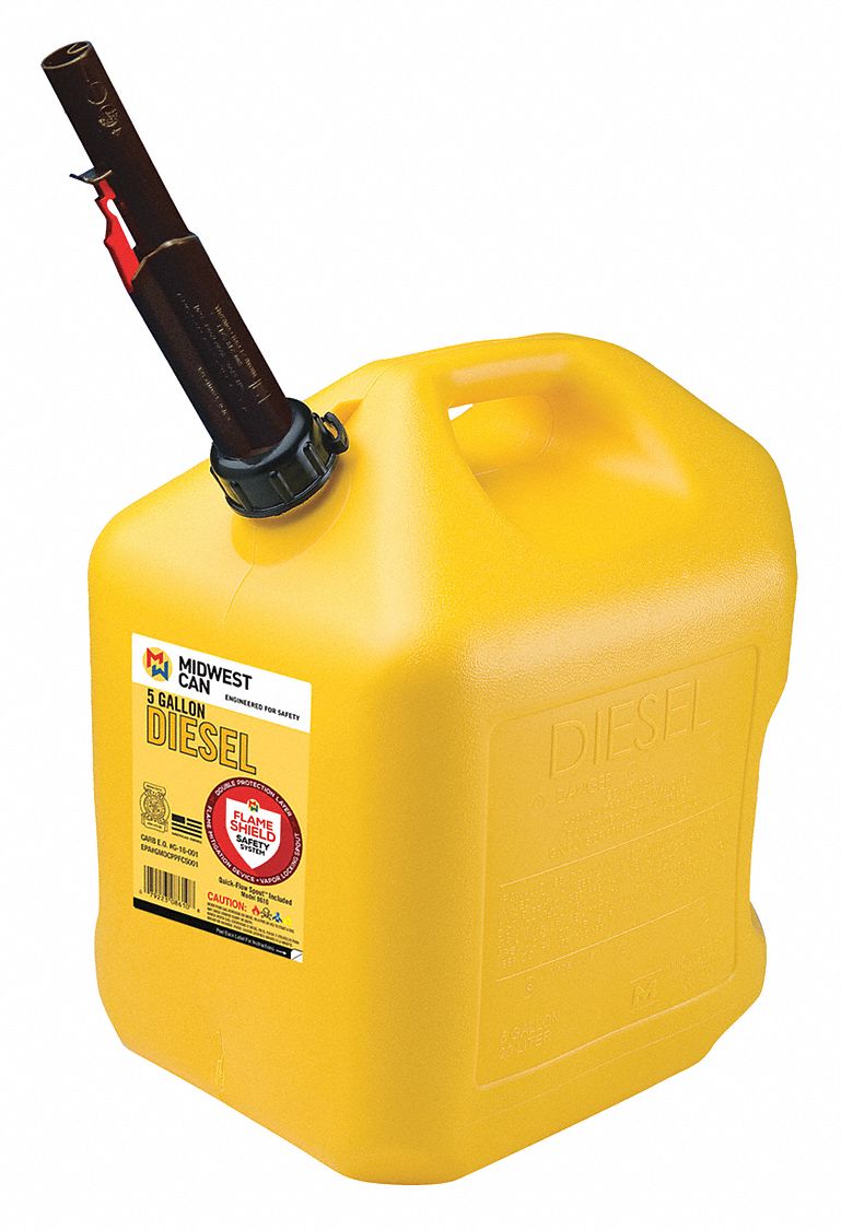FLAME SHIELD, 5 gal Capacity, Diesel, Diesel Can - 491K34|8610 - Grainger