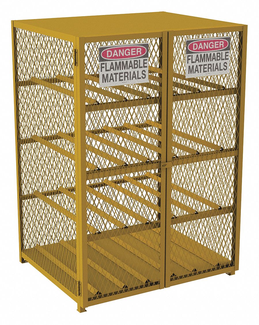 12 Horizontal Cylinders, 50 in x 42 in x 71 3/4 in, Cylinder Storage ...