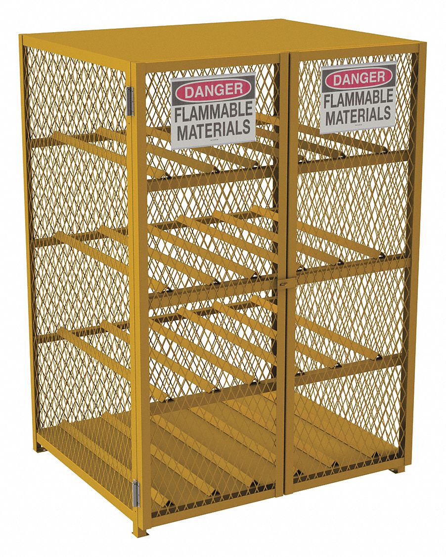 12 Horizontal Cylinders, 50 in x 42 in x 71 3/4 in, Cylinder Storage ...