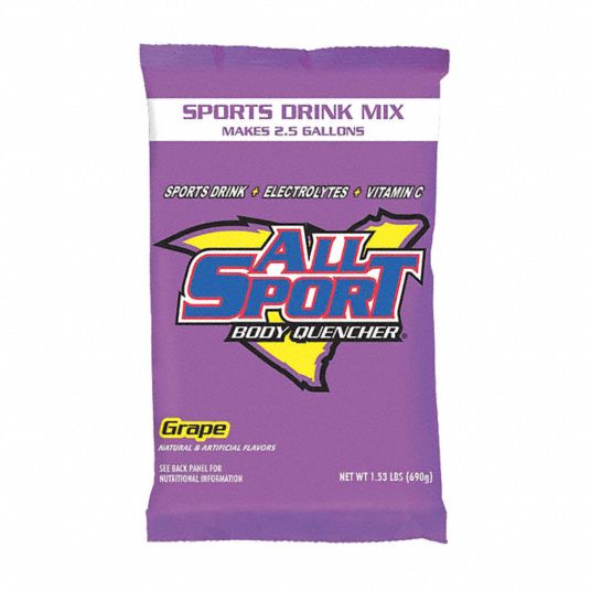 ALL SPORT, Grape, Bulk, Sports Drink Mix - 491N25|10124809 - Grainger