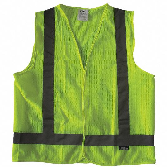 CONDOR, X, XL, High-Visibility Vest - 491R88|491R88 - Grainger