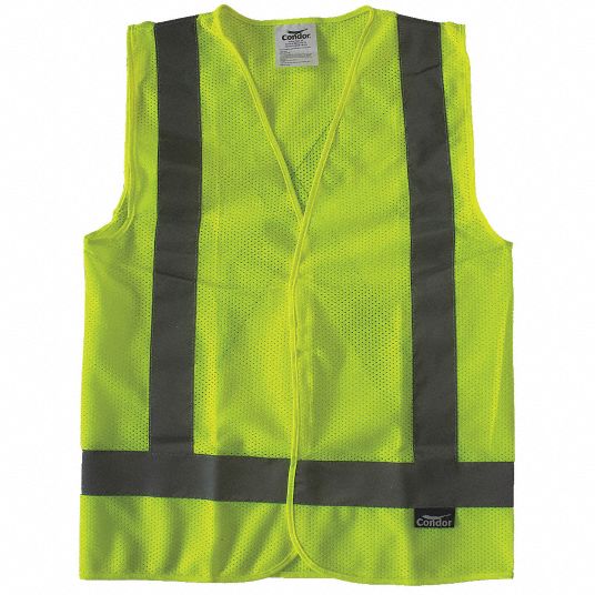 CONDOR, X, XS, High-Visibility Vest - 491R89|491R89 - Grainger