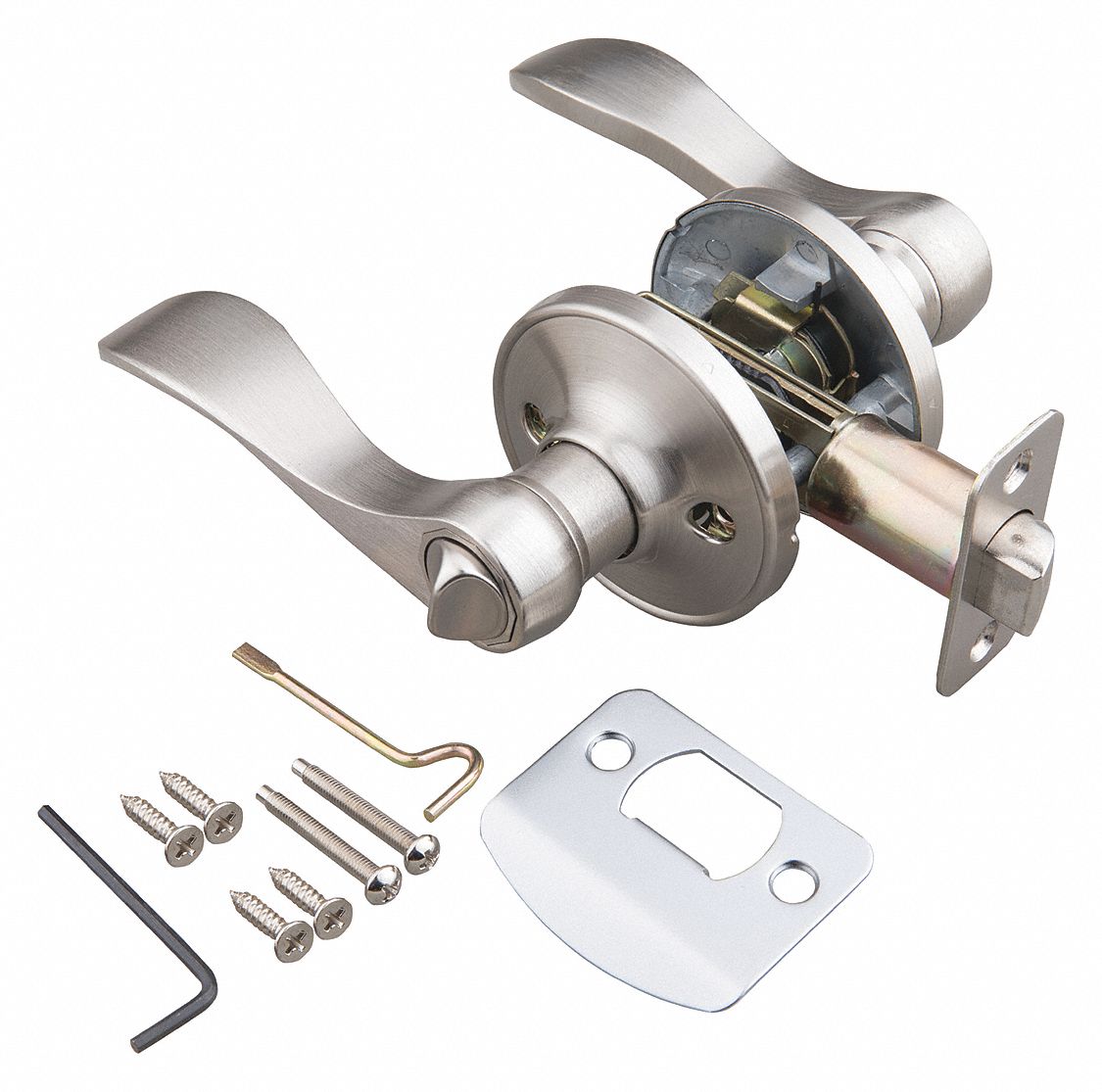 EZ-FLO, Privacy Lever Locksets, Nickel, Door Lockset - 491T98|57855 ...