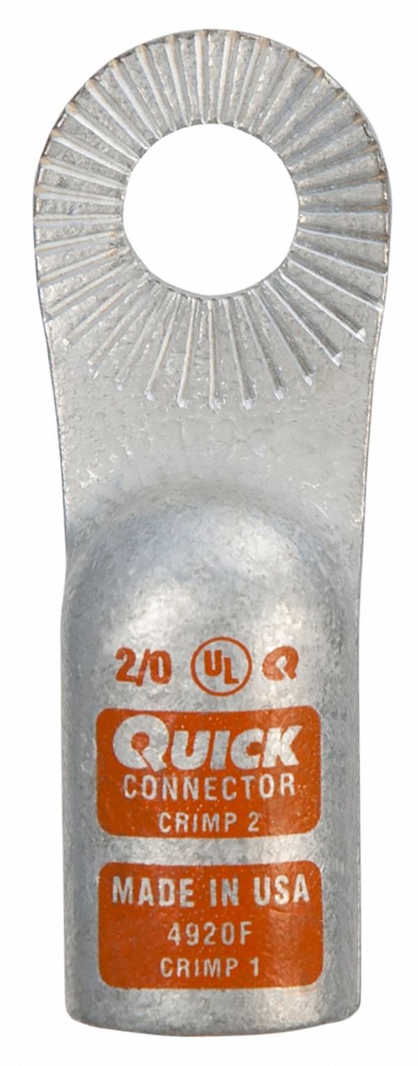 QUICKCABLE One-Hole Lug Compression Connector: Locking Lug, Crimp ...