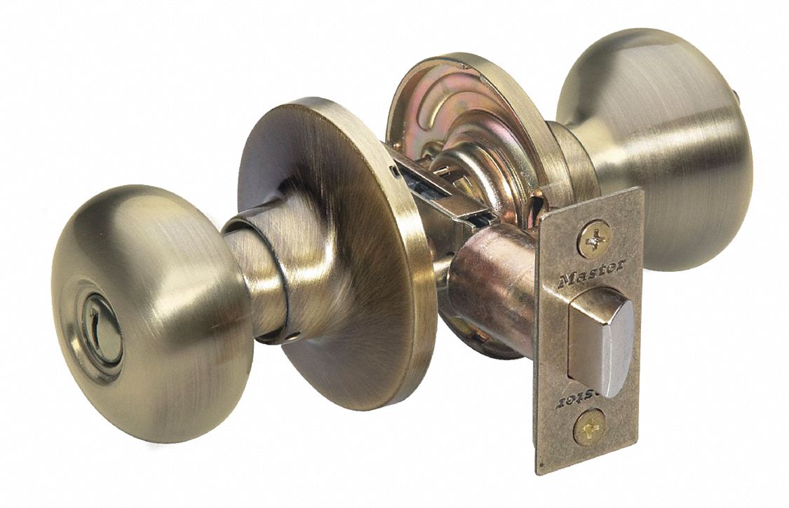MASTER LOCK, Privacy Knob Locksets, Brass, Door Lockset - 492V59 ...