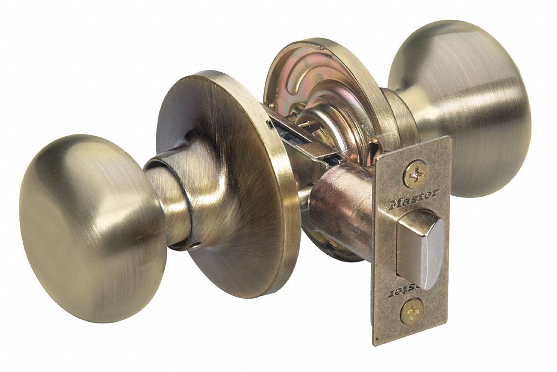 MASTER LOCK, Passage Knob Locksets, Brass, Door Lockset - 492V60 ...