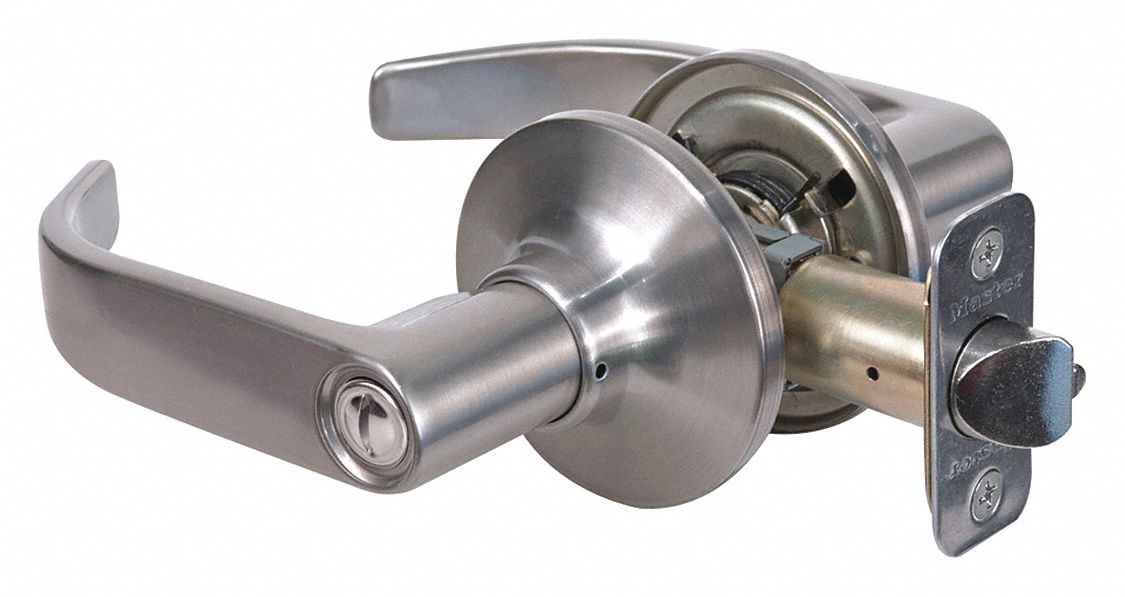 MASTER LOCK, Privacy Lever Locksets, Nickel, Door Lockset - 492V74 ...