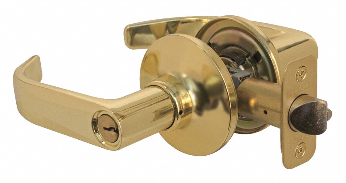 MASTER LOCK, Office Lever Locksets, Brass, Door Lockset - 492W06 ...