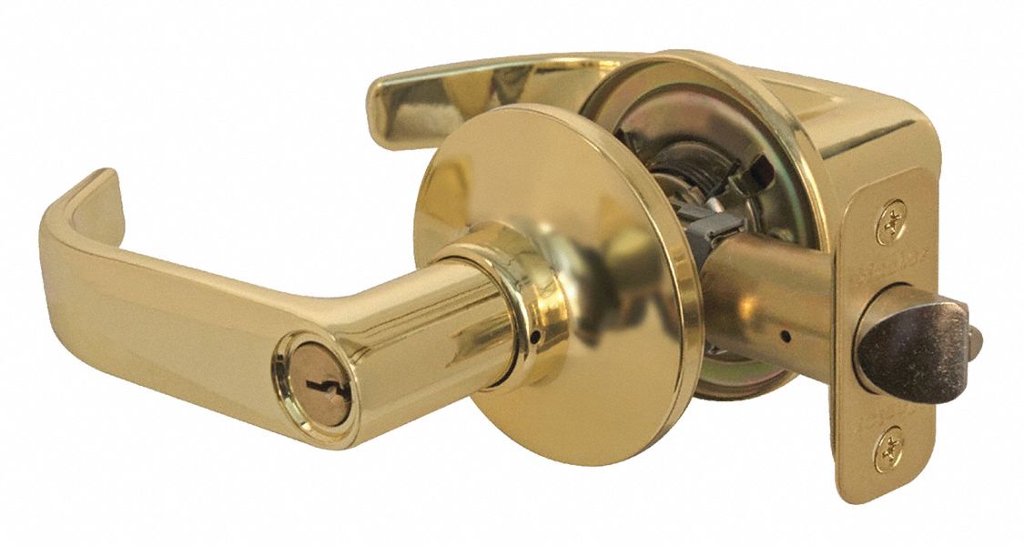 MASTER LOCK, Office Lever Locksets, Brass, Door Lockset - 492W07 ...