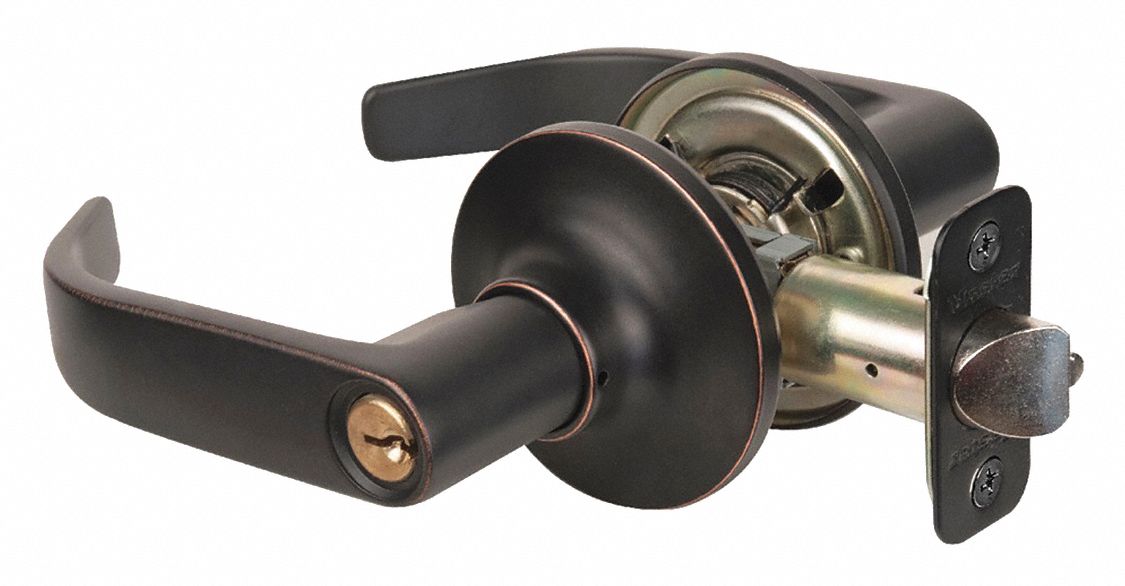 MASTER LOCK, Office Lever Locksets, Bronze, Door Lockset - 492W09 ...