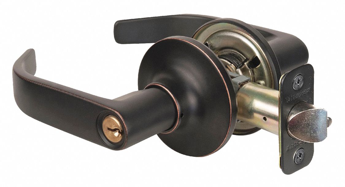 MASTER LOCK, Storeroom Lever Locksets, Bronze, Door Lockset - 492W12 ...