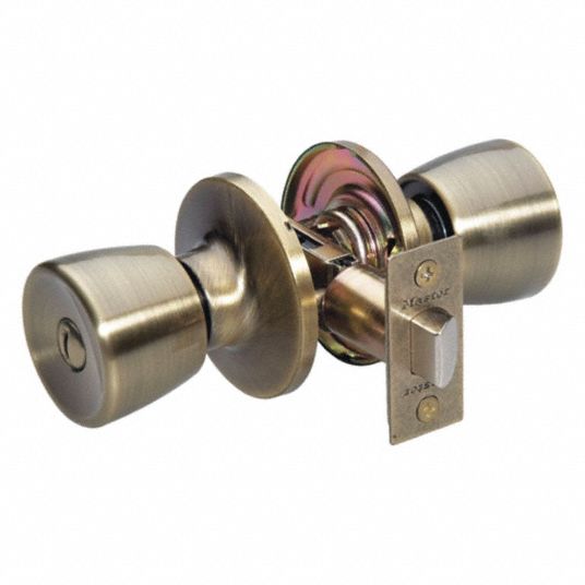 MASTER LOCK, Privacy Knob Locksets, Brass, Door Lockset - 492W56 ...