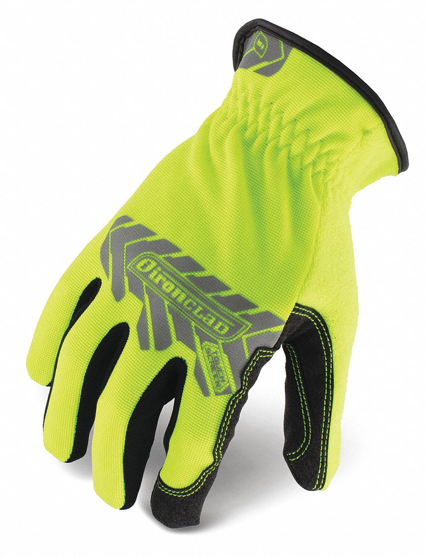 IRONCLAD Mechanics Gloves: L ( 9 ), Mechanics Glove, Synthetic Leather ...