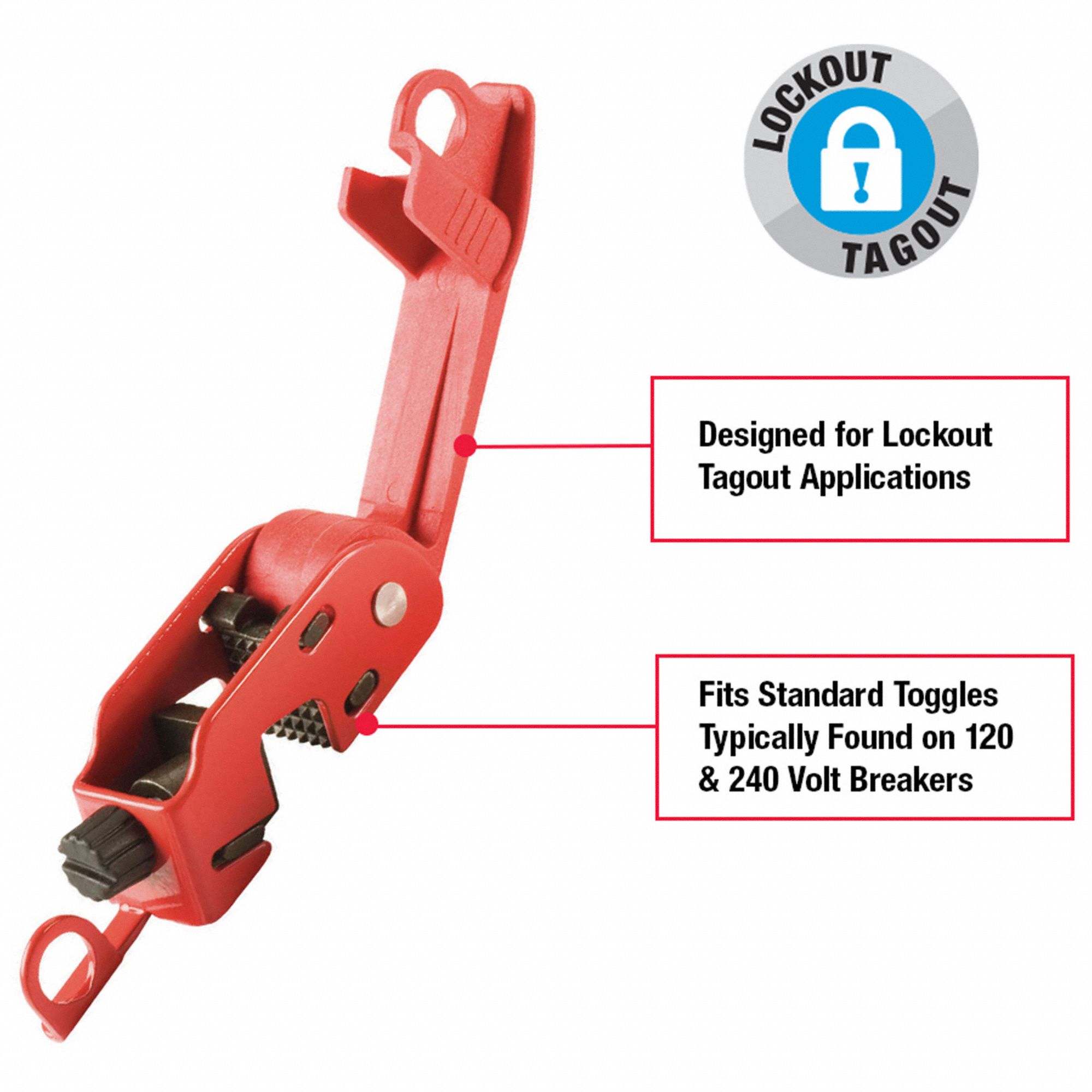 MASTER LOCK Circuit Breaker Lockout: Clamp-On, For 120/240V AC Volt ...