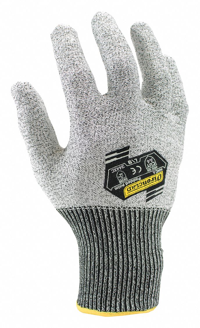 IRONCLAD Coated Gloves: M ( 8 ), ANSI Cut Level A4, Uncoated, Uncoated, HPPE ( 13 ga ), Smooth ...