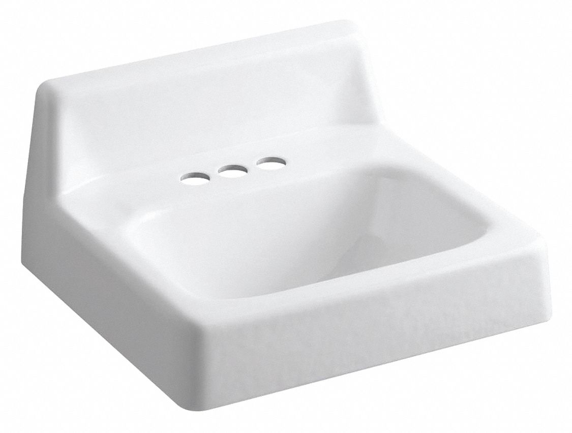 KOHLER, Hudson, White, Bathroom Sink - 493H80|K-2861-0 - Grainger