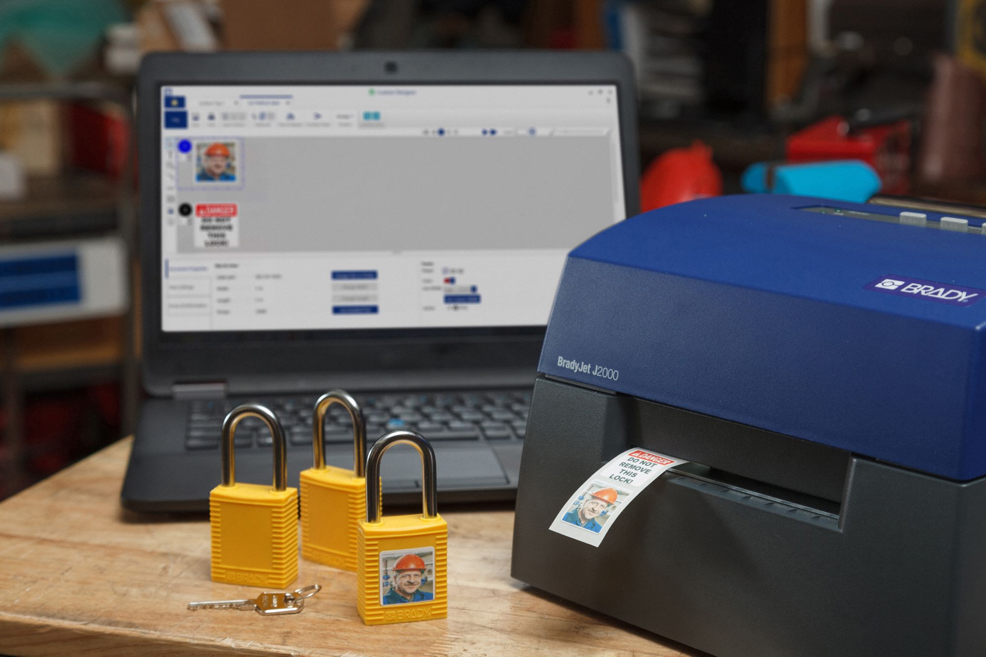 BRADY Desktop Label Printer: PC Connected, Full Color, Inkjet, 4 in Max ...