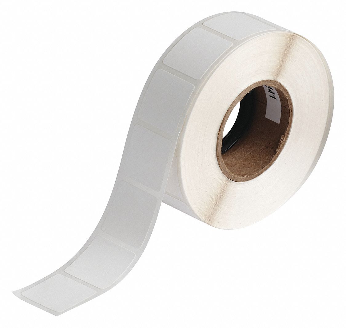 Square, 1 in x 1 in, Pre-Cut Label Stock Roll - 493P84|J20-179-7425J ...