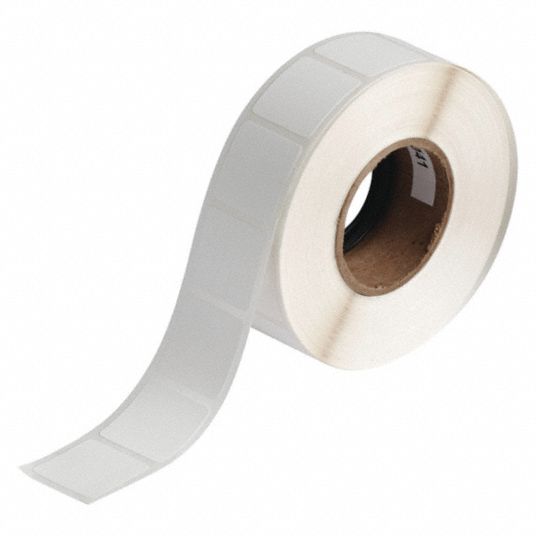 Square, 1 in x 1 in, Pre-Cut Label Stock Roll - 493P84|J20-179-7425J ...