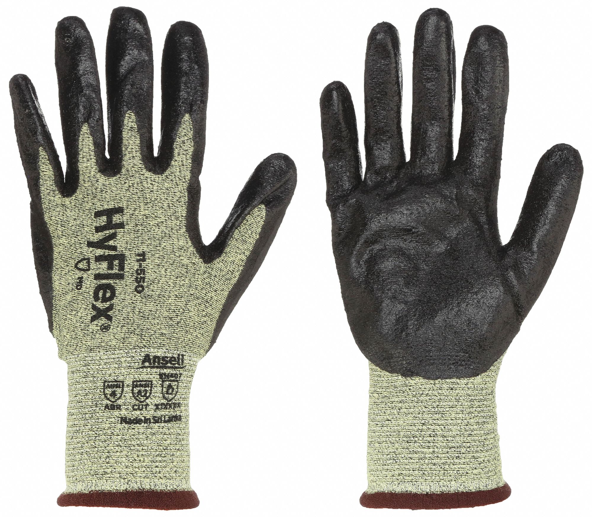 HYFLEX, ( 10 ), ANSI Cut Level A2, Coated Gloves - 493V36|11-550VP - Grainger