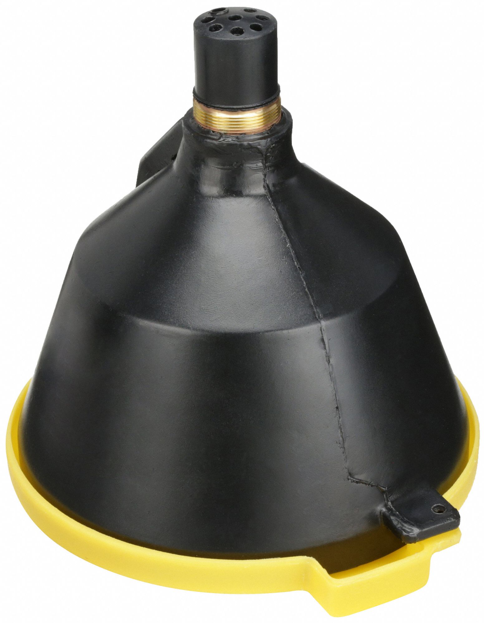 PIG Drum Funnel: Lockable, Black / Yellow, No Flame Arrester, 9 in x 13 ...