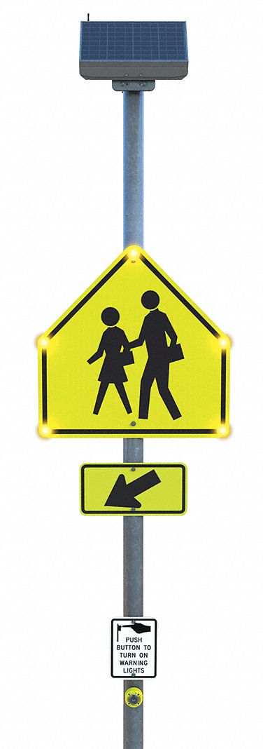 36 in x 36 in Nominal Sign Size, Aluminum, LED Warning Systems - 493X95 ...