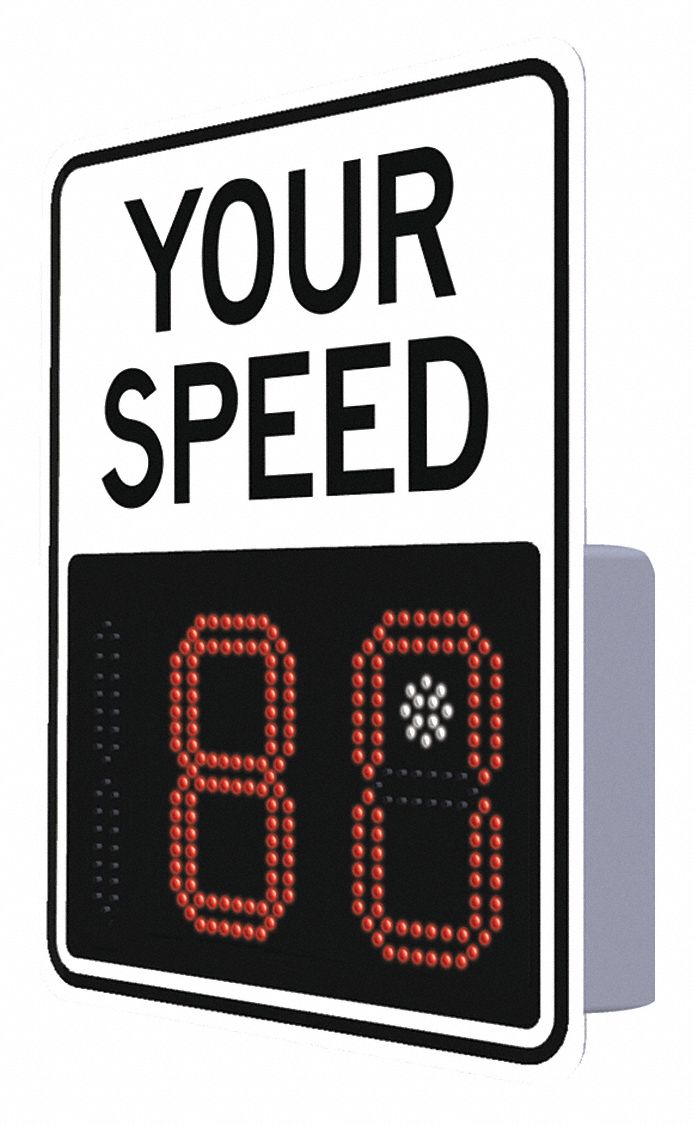 29 in x 23 in Nominal Sign Size, Aluminum, Radar Speed Monitor Signs ...