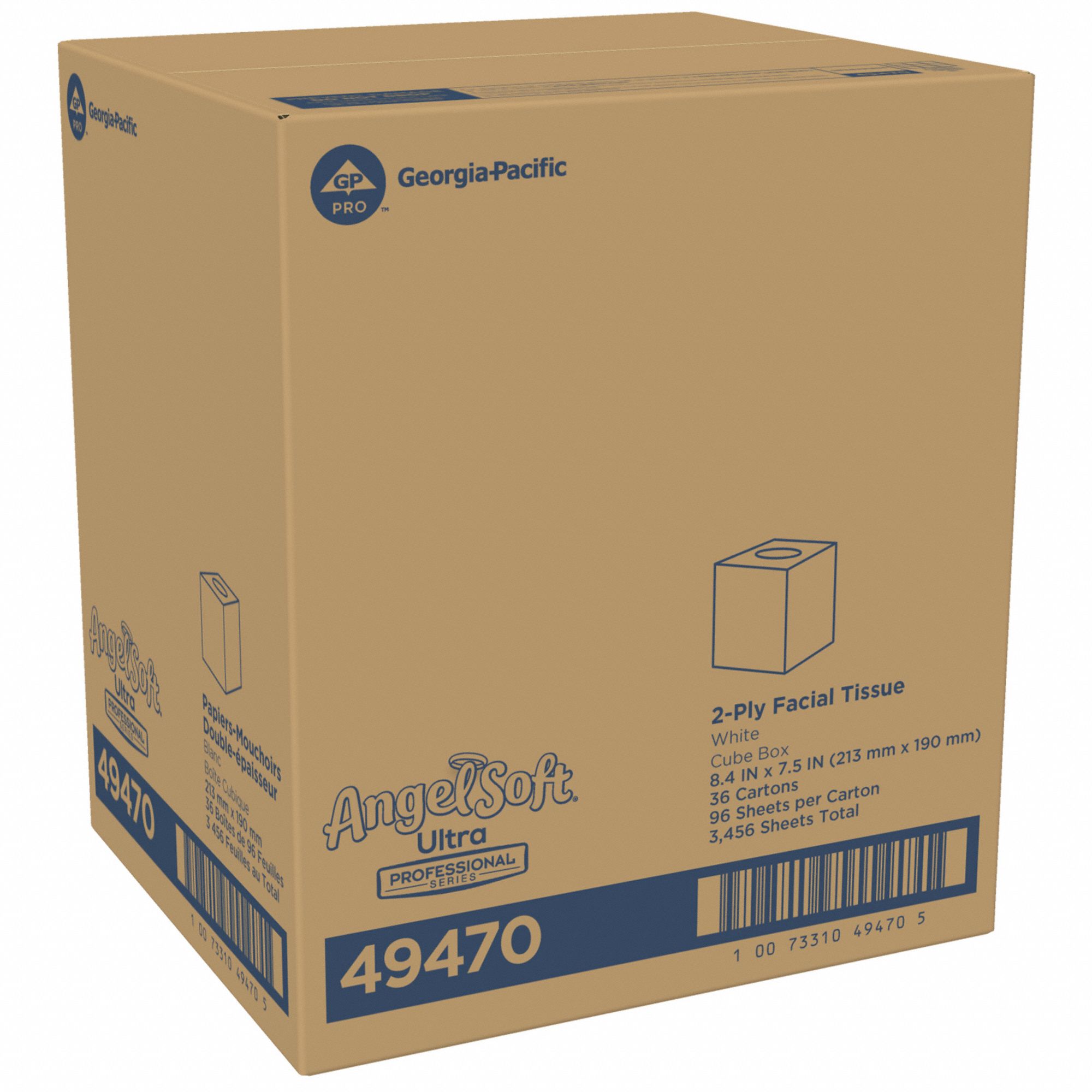GEORGIA-PACIFIC Facial Tissue: Cube, Angel Soft® Ultra Professional ...