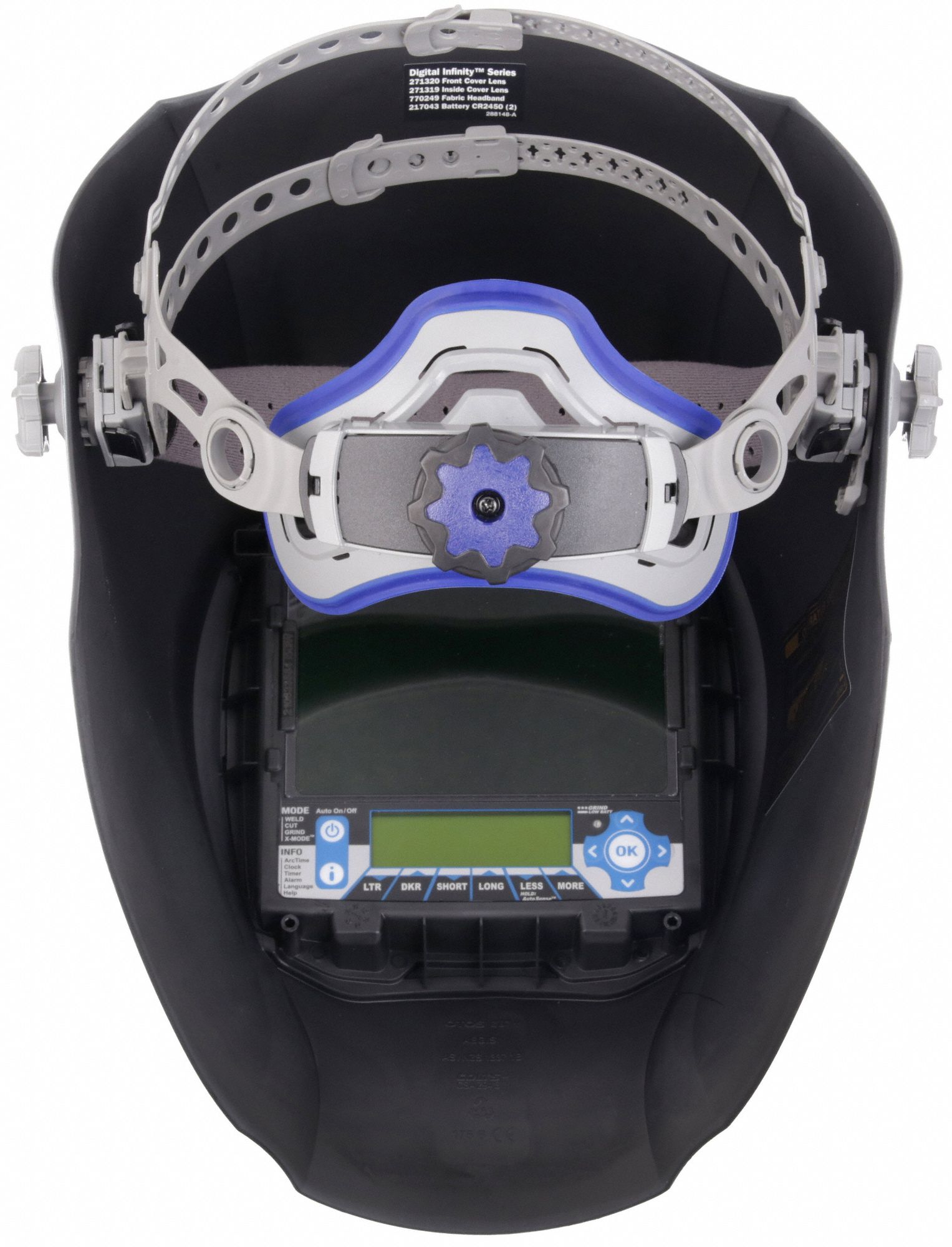 MILLER ELECTRIC Welding Helmet: Auto-Darkening, 4 Arc Sensors, Blue ...