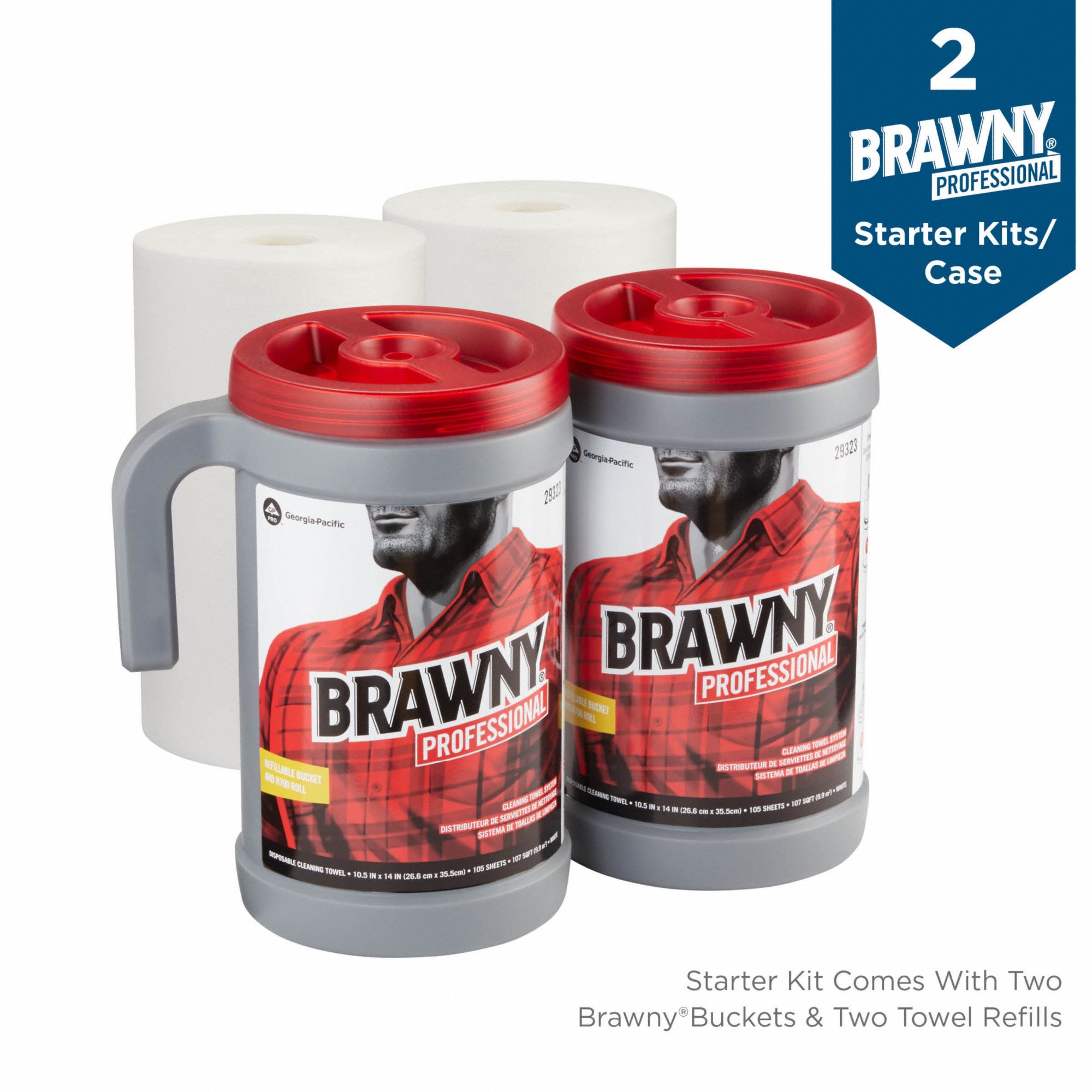 GEORGIA-PACIFIC Dry Wipe: Dispenser Bucket, Heavy Absorbency, Best Wet ...