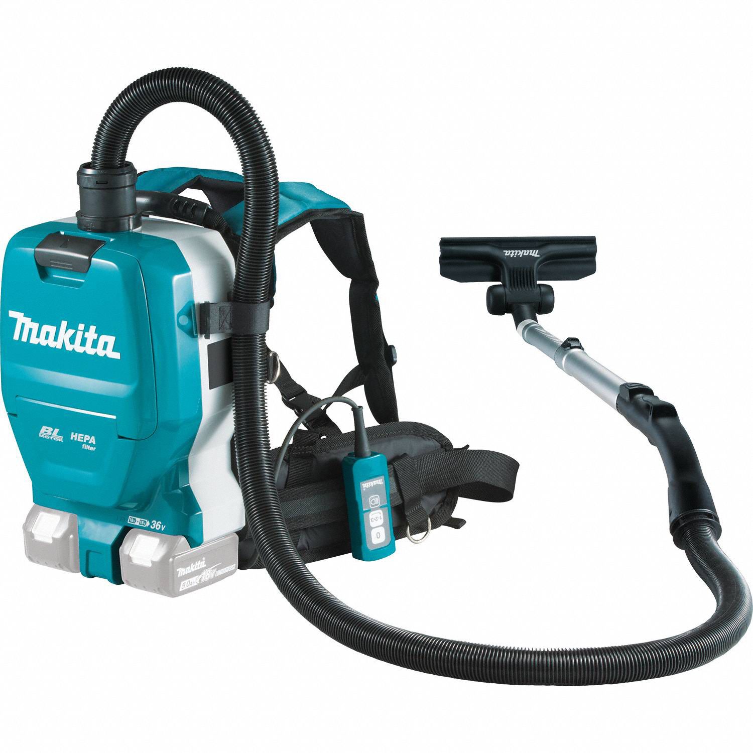 MAKITA Cordless Backpack Vacuum: 70 cfm Vacuum Air Flow, 9.9 lb Wt, 69 ...